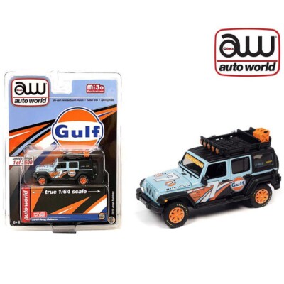 AUTOWORLD 2018 JEEP WRANGLER RUBICON GULF LIVERY 1/64 UNLIMITED GULF ...
