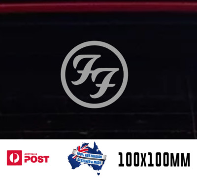 Foo Fighters Windshield Windscreen Laptop Sticker Decal 100mm SILVER ...