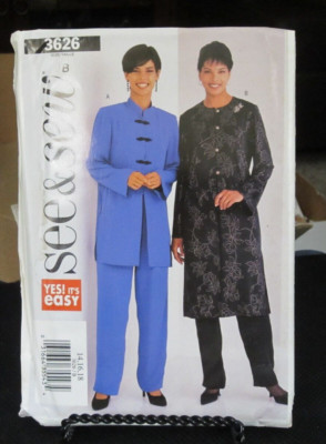 Butterick See & Sew 3626 Misses Tunic & Pants Sewing Pattern - Size 14 ...