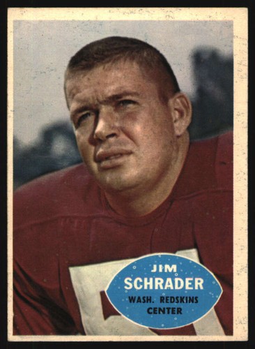 1960 Topps #128 Jim Schrader EX+ Redskins 569898 | eBay