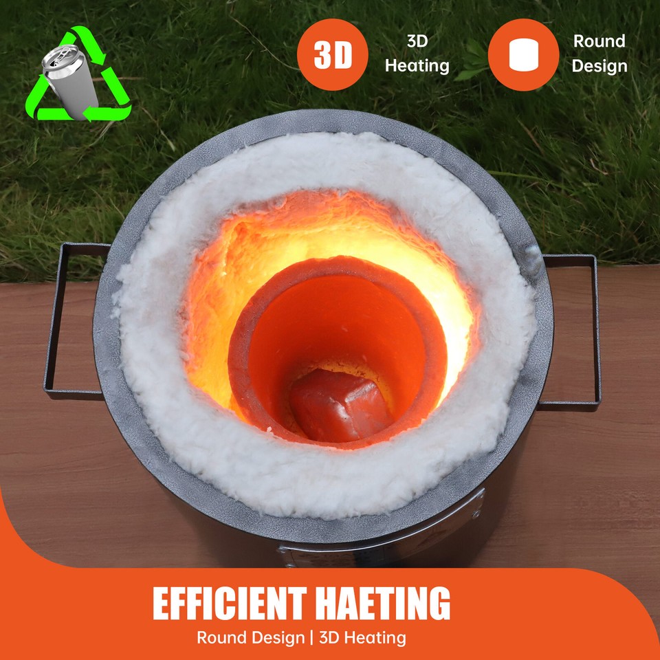 12KG Gas Metal Melting Furnace Propane Gold Silver Copper Smelter ...