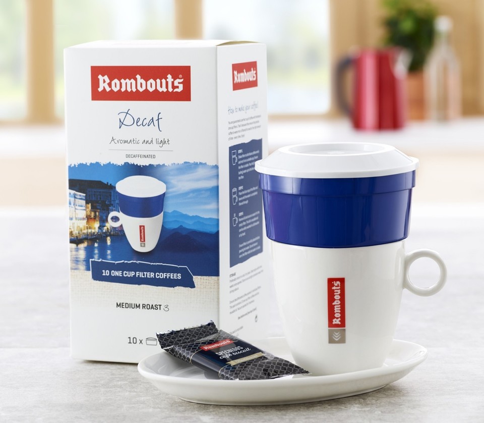 Rombouts Decaffeinated One Cup filters Ground Coffee 60 filters - pack ...