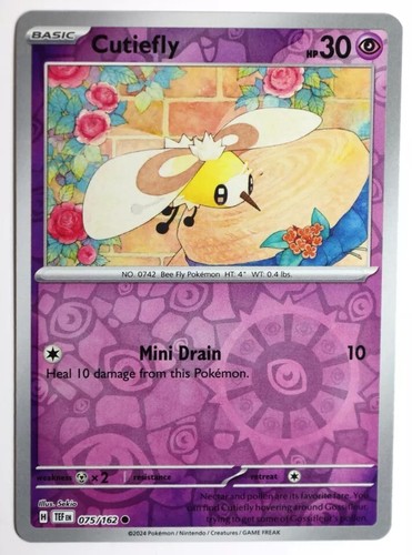 Cutiefly Reverse Holo Pokemon TCG Card 075/162 | eBay