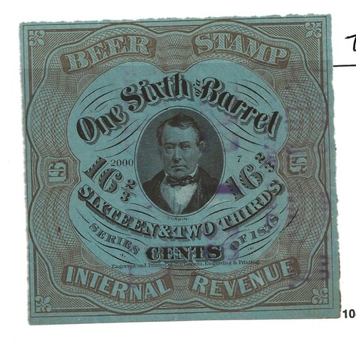 U S Stamps Revenues Beer Stamps Scott REA39d 1/6 barrel cv 7.50 Z | eBay