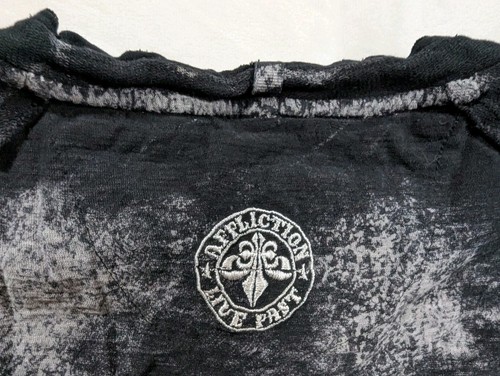 Affliction Live Fast Shirt Mens Large Cross Long Sleeve Thermal Black ...