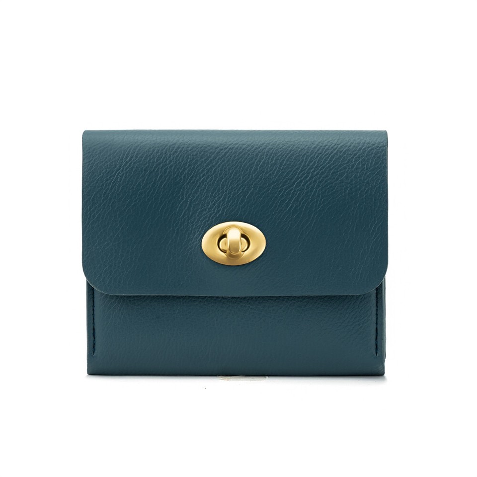 Women Small Leather Wallet Compact Credit Card Holder Mini Coins Pocket ...