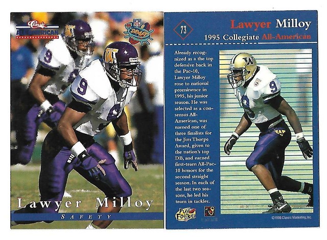 1996 Classic NFL Rookies - #73 Lawyer Milloy (RC) for sale online | eBay