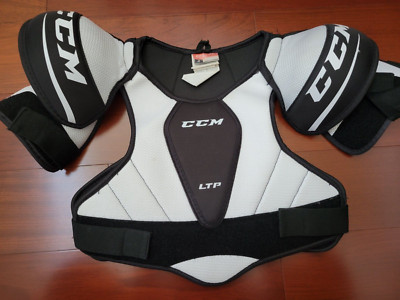 CCM White and Black Chest / Shoulder Pads: Size Junior Medium | eBay