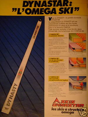 PUBLICITÉ 1981 DYNASTAR L'OMEGA SKI PLUS FIN - ADVERTISING | eBay
