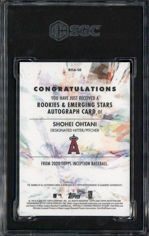 2020 Topps Inception Rookie Emerging Stars Auto Blue Shohei Ohtani /25 ...