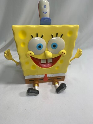 SpongeBob Squarepants TALKING Plastic Cookie Jar Tested Working -w ...