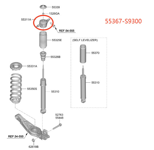FOR HYUNDAI Palisade 2020-2022 OEM Self Leveling Rear Shock Absorber ...