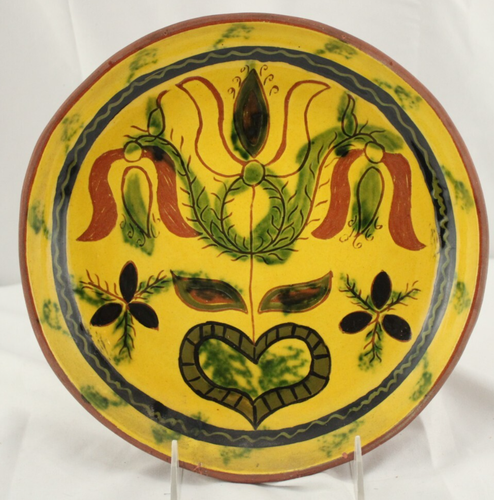 Lester Breininger Redware Plate 1971 Early Tulip 9 1/2" Primitive | eBay