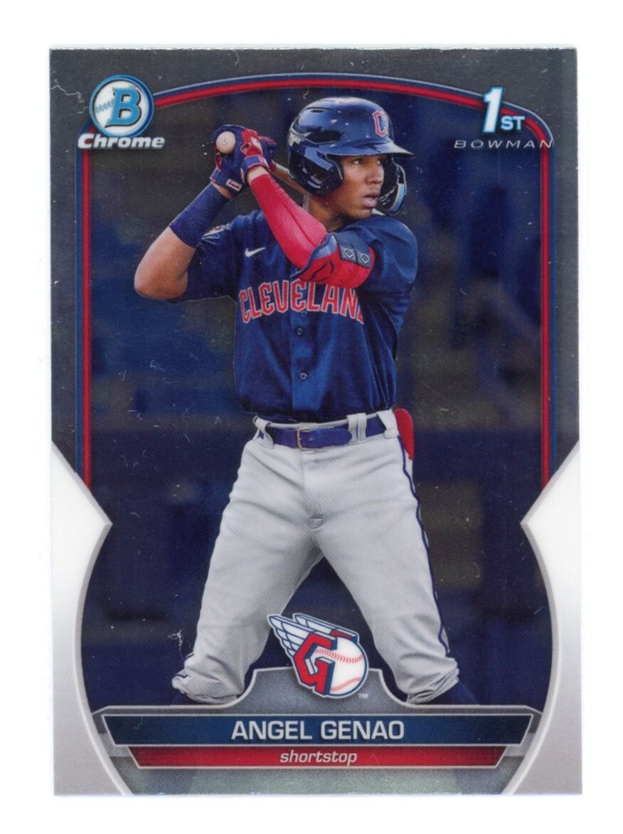 2023 Bowman Chrome Prospects 1st #BCP-140 Angel Genao Cleveland ...