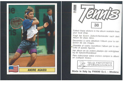 Andre Agassi (USA) Tennis 1992 Edizioni Panini MINT n.38 ROOKIE | eBay