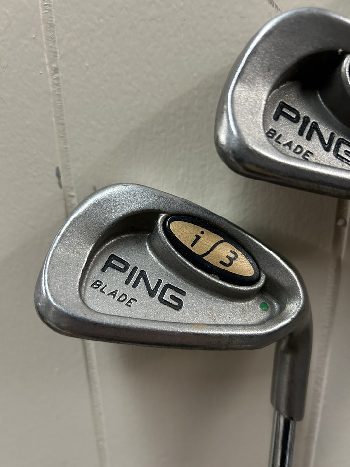 Lot of 3 Ping Blade I3 Green Dot Golf Clubs Wedge, 3 Iron, and 7 Iron ...