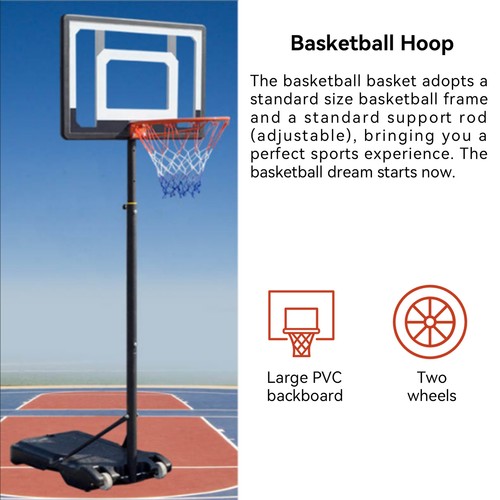 Basketball Hoop Goal System Portable Basketball Net Stand 8.5ft Height ...