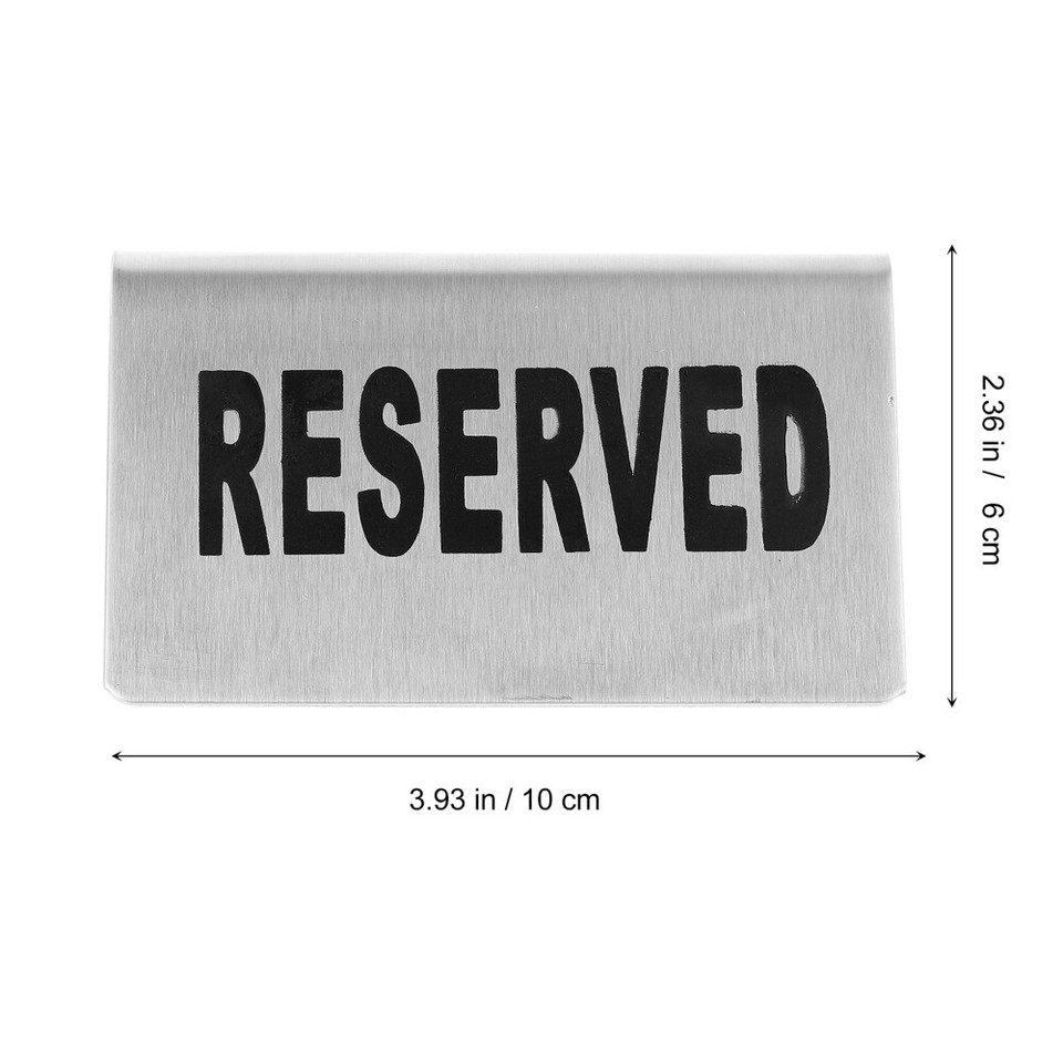 4Pcs Reserved Signs For Wedding Double Sided Reserved Sign Metal ...
