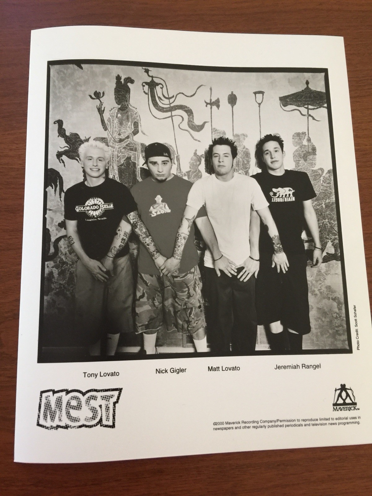 Mest Four Members of the Band Vintage 8x10 Press Photo #1 | eBay