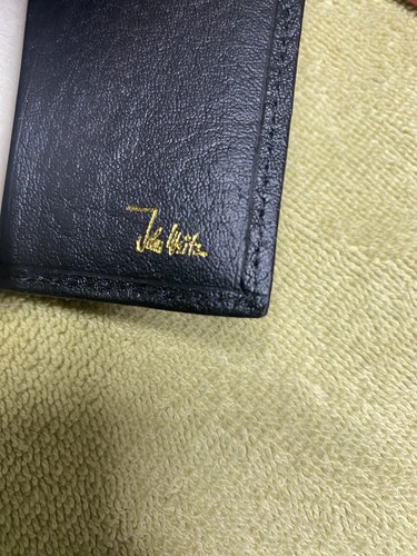 New Vintage John Weitz Black Genuine Leather Billfold Wallet | eBay