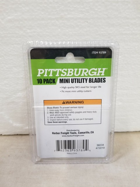 Pittsburgh Mini Utility Knife Replacement Blade 10 Pack for sale online ...
