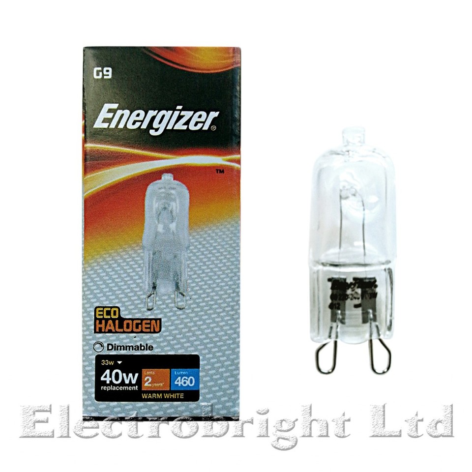 4x Kosnic/Eveready G9 28w/33w=40w or 42w=60w 240v DIMMABLE bulbs ...