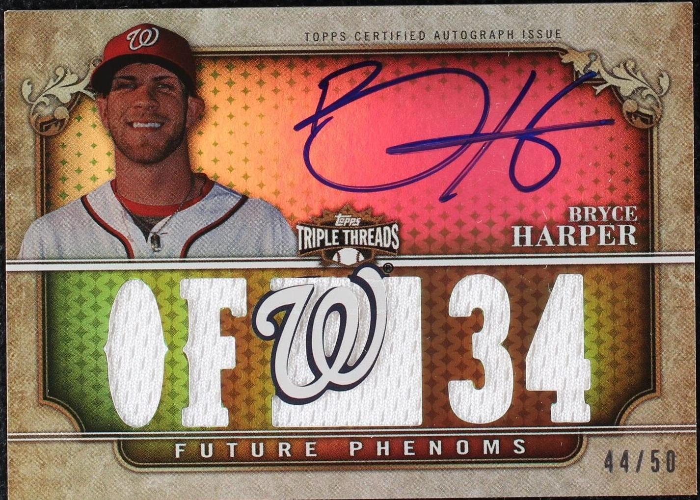 2013 Topps Triple Threads - Future Phenoms Bryce Harper #161 Emerald ...