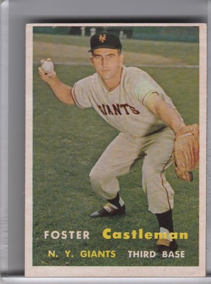 1957 TOPPS #237 FOSTER CASTLEMAN NEW YORK GIANTS 5087 | eBay