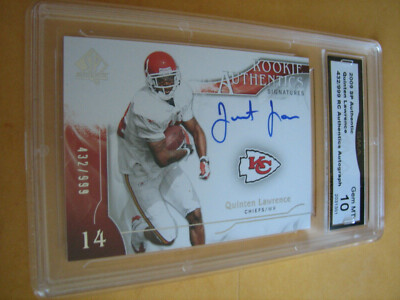 QUINTEN LAWRENCE CHIEFS 2009 SP AUTHENTIC AUTHENTICS AUTO RC # 432/999 ...