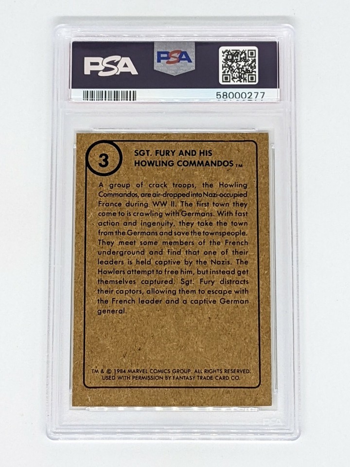 1984 Marvel Superhero First Issue Covers #3 Sgt. Fury PSA 8 | eBay