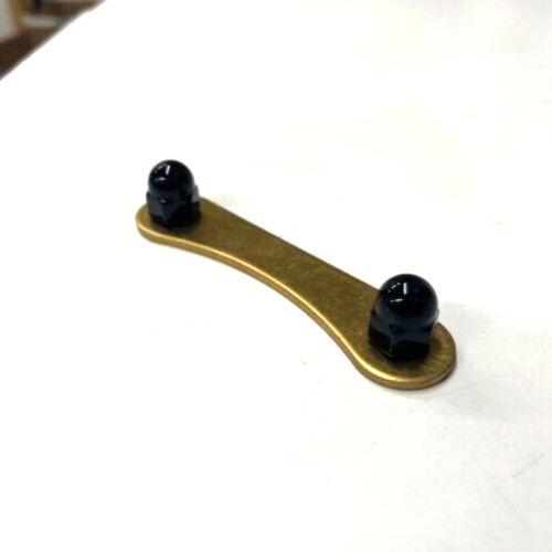 black acorn BRASS Harley SPRINGER BRIDGE top plate spring brace FLSTS ...