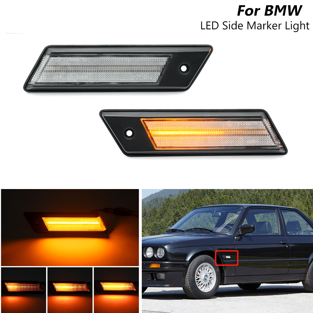 Dynamic LED Side Indicator Repeater Light For BMW E30 E28 E24 E23 3 5 6 ...