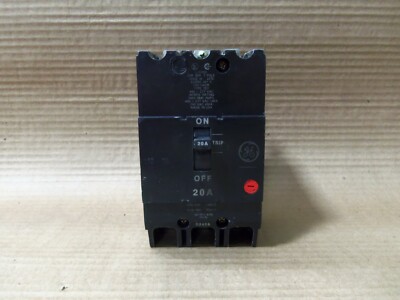 GE TEY TEY320 3 Pole 20 Amp 480V Silk Screen Circuit Breaker Flawed #17 ...