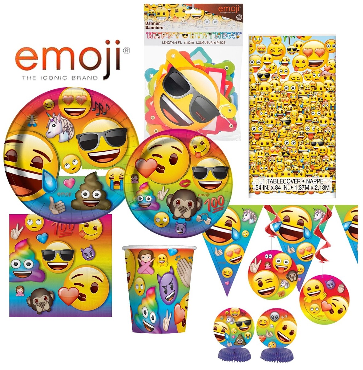 Emoji Birthday Party Supplies 12pcs 12 Inches Emoji Latex Balloons