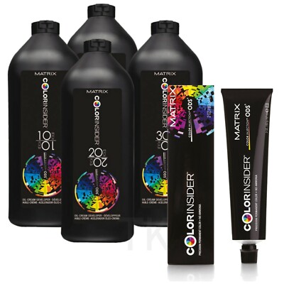 MATRIX COLOR INSIDER 2oz PERMANENT HAIR COLOR / CREAM DEVELOPER (CHOOSE ...