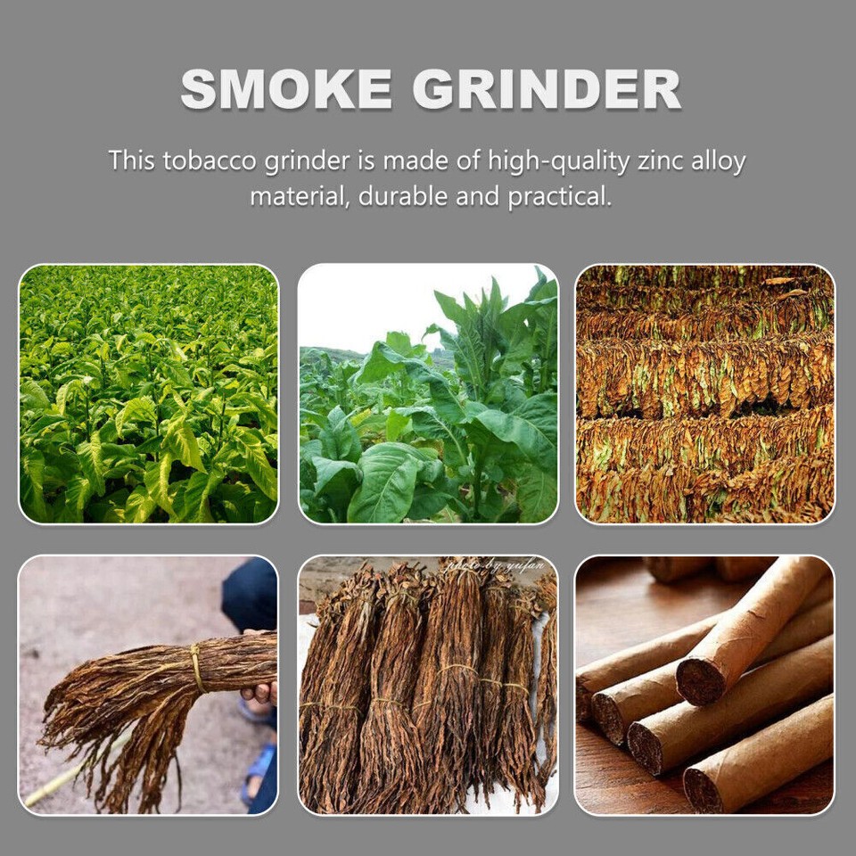 Metal Powder Grinder Hand Herb Spice Grinder Mill Funnel Food Container ...