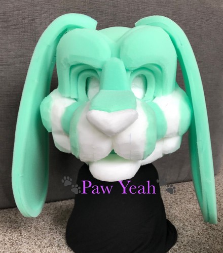 Fursuit Handmade Head Base Lop Eared Rabbit Bunny Foam Cosplay - Ready ...