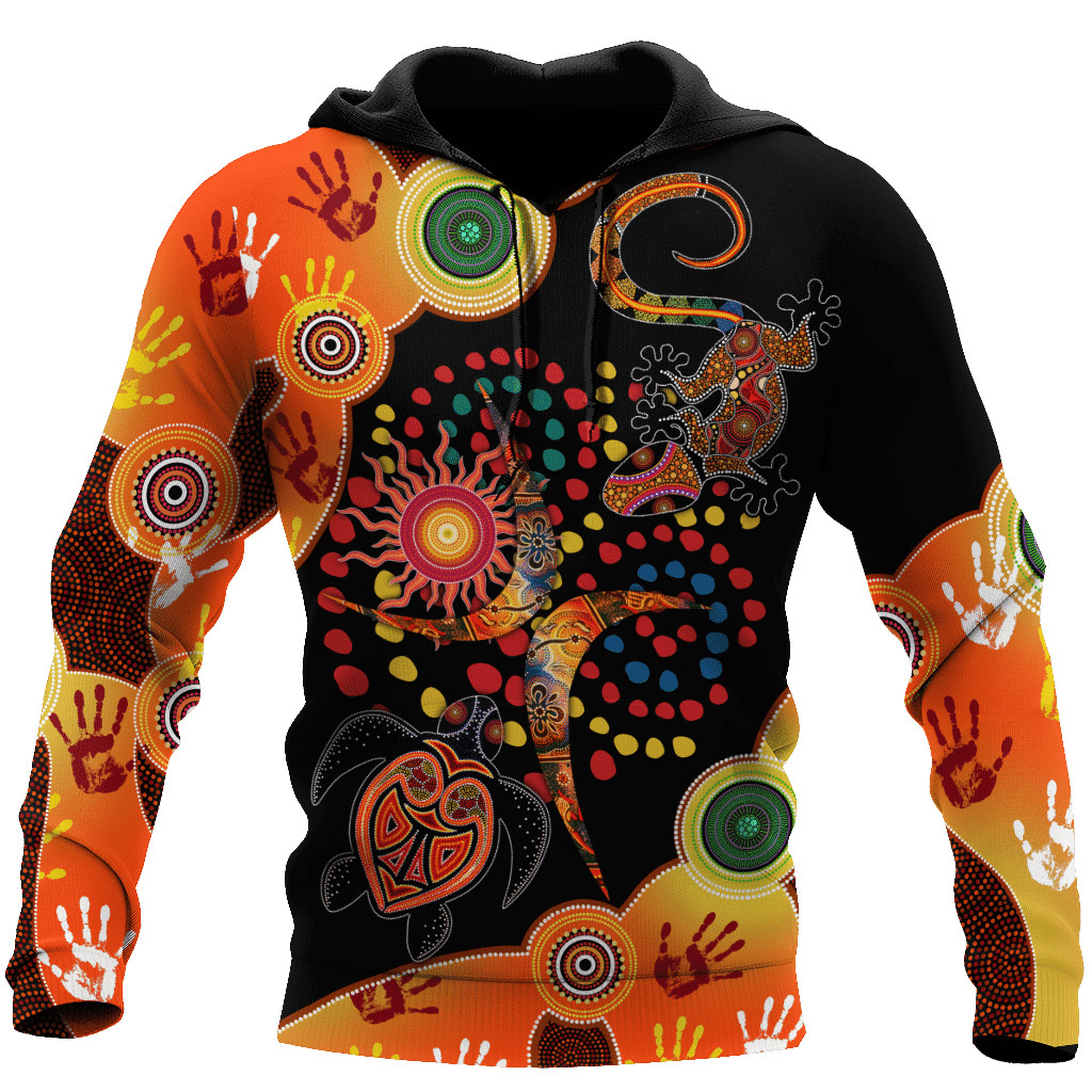 Naidoc Aboriginal Week 3D Turtle Lizard Hoodie, Great… - Gem