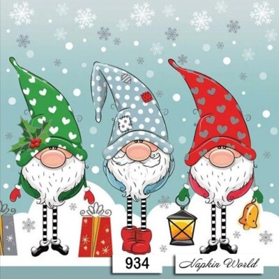 (934) TWO Paper LUNCHEON Decoupage Art Craft Napkins - CHRISTMAS 6 DIFF ...