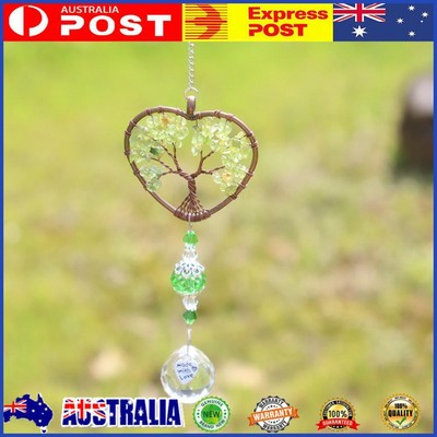 Crystal Heart Tree Pendant Hanging Drop Outdoor Garden Decoration (A ...