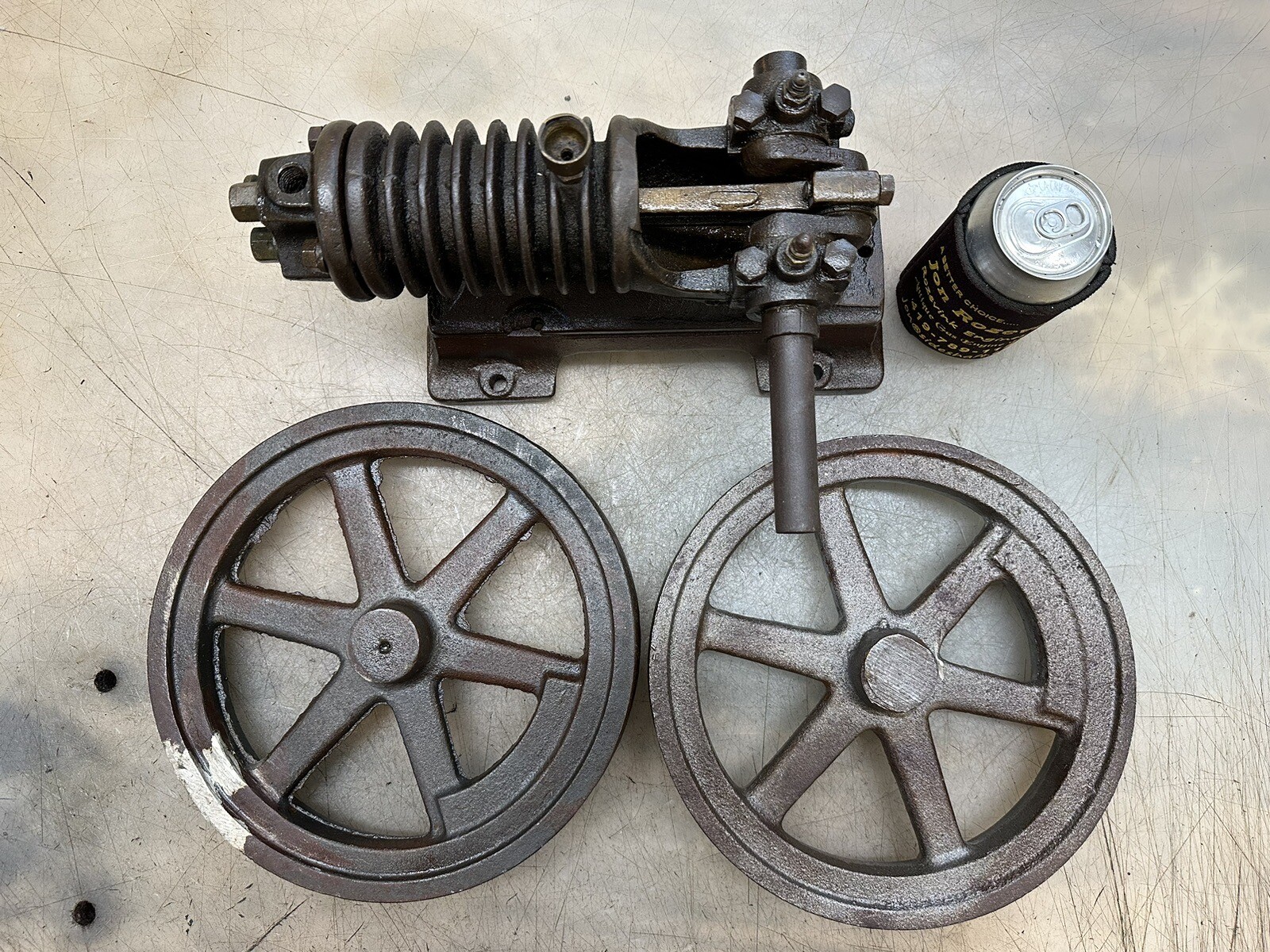 BRUNNER AIR COMPRESSOR MODEL KIT Hit and Miss Gas Engine Out Of!! | eBay