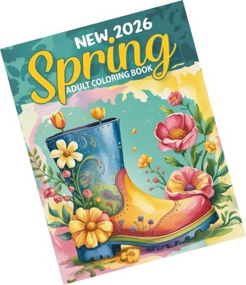 New 2026 Spring Adult Coloring Book: 50 Simple Spring-Themed Large ...