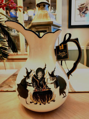 POTTER'S STUDIO WITCHES BREW DRINK PITCHER CAULDRON FLYING WITCH ...
