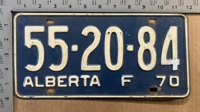 1970 Alberta farm license plate 552084 Ford Chevy Dodge 21305 | eBay