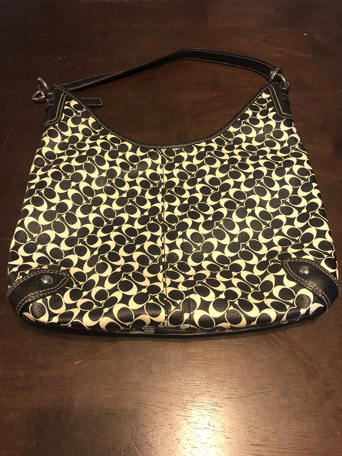 Coach Heritage Signature C Stripe Leather Tote Bag F1… - Gem