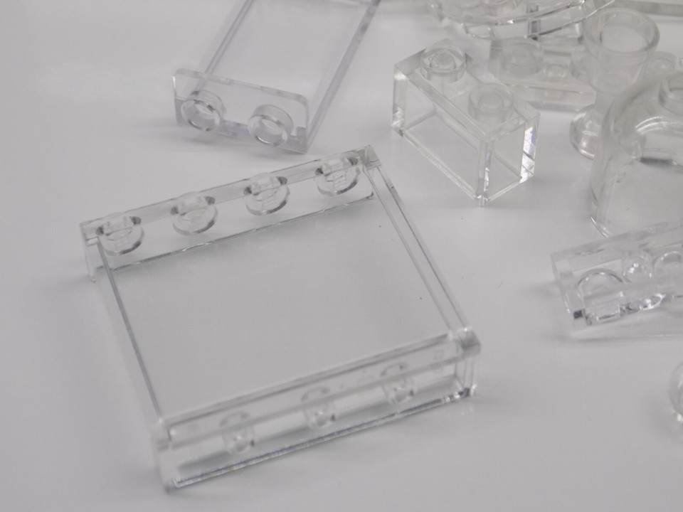 LEGO 100 pc Lot TRANSLUCENT CLEAR BUILDING Parts n PIECES {WASHED} | eBay