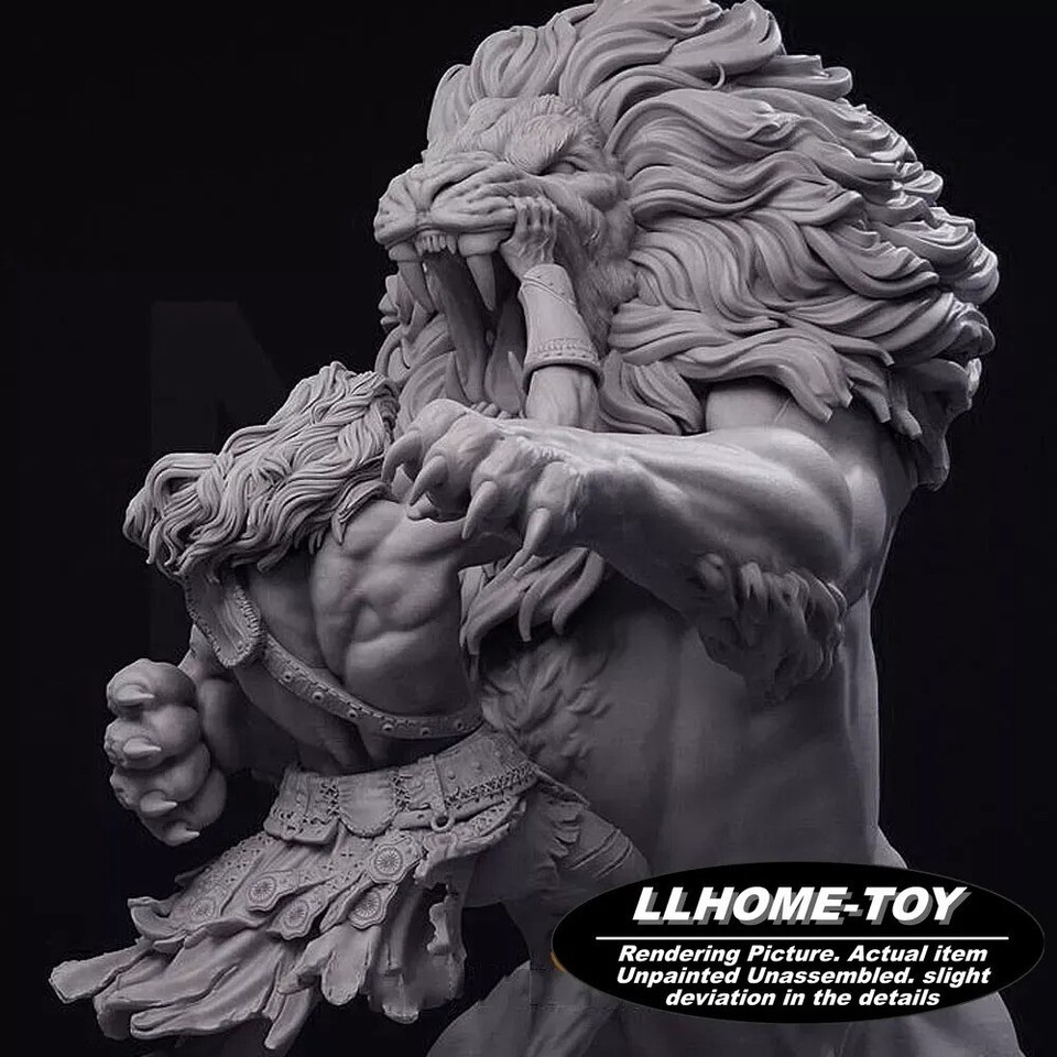 Hercules vs Nemean Lion Resin 1:6 Model Kit Unpainted 3d Print GK ...