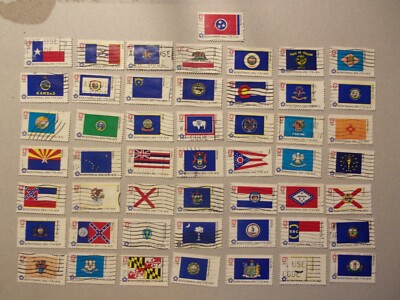 USA Used Complete Set 1976 State Flags (set of 50).Scott #1633-1682 | eBay