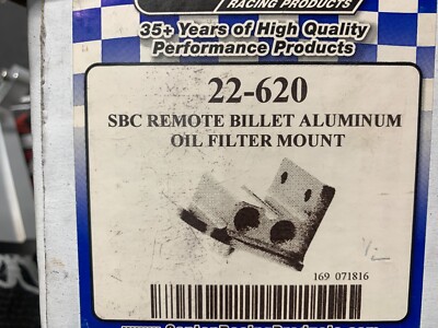 New Open Box SBC Remote Billet Aluminum Oil Filter Mount 22-620 | eBay