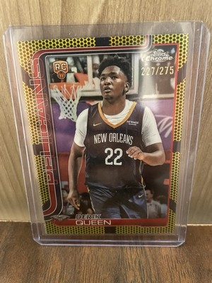 Derik Queen RC 2025-26 Topps Chrome /275 Yellow Basketball Refractor | eBay